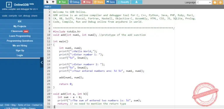 Online GDB Debugger - The Perfect Online Tool For Coding